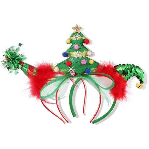 Christmas Elf Headbands, Christmas Tree Fashion Headband For Kids ...