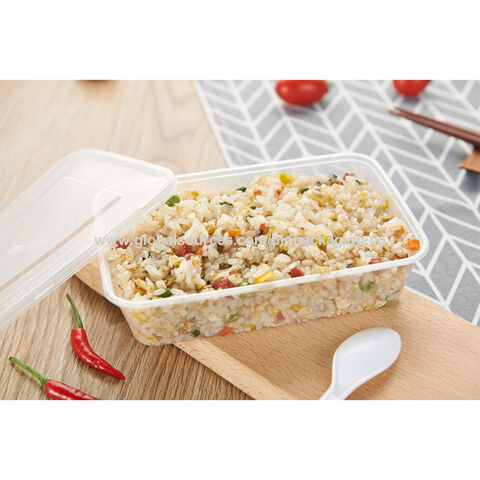 China Rectangular Food Container, 700ml Snack Meal Prep Container on ...