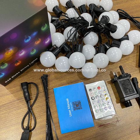 China G40 LED Smart String Lights, RGB16 million colors, IP65 on Global ...