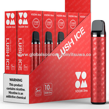 China New Voom 1500 puff with or without USB charger with Tube Box on ...