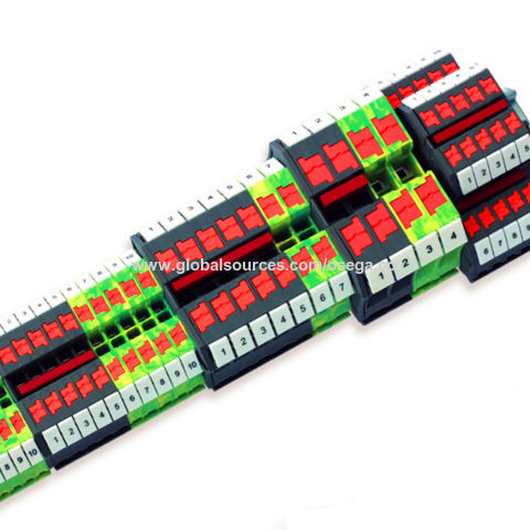 China PT2.5 new design 2.5mm din rail spring push-in terminal block on ...