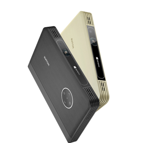 China Portable DLP projector LED light source dual lens focus automatic ...