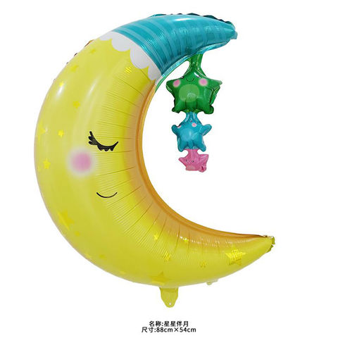 New arrival moon stars shape foil balloon for birthday party decoration ...