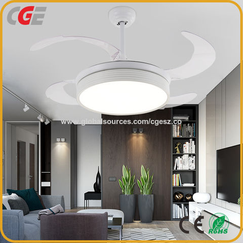 China Modern New Style Absorb Dome Light Invisible Fan Chandelier ...
