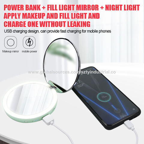 Buy Wholesale China Mirror Power Banks Led Pocket Makeup Powerbank ...