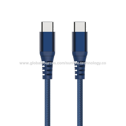 China USBC to USB C 2.0 Cable, metal shell with braided jacket, max 3A ...