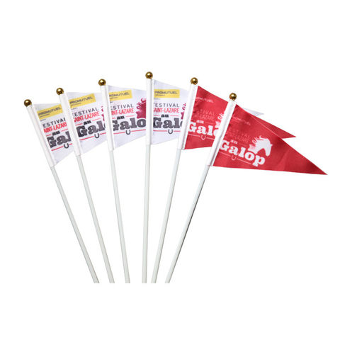 China Plastic small hand waving flag with pole hand flag waterproof on ...