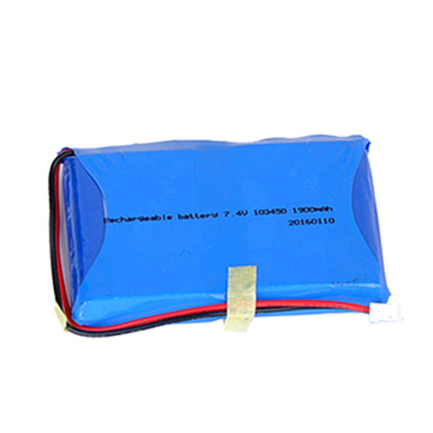 Rechargeable 7.4V Li-polymer battery pack with 1900mAh, li-polymer ...