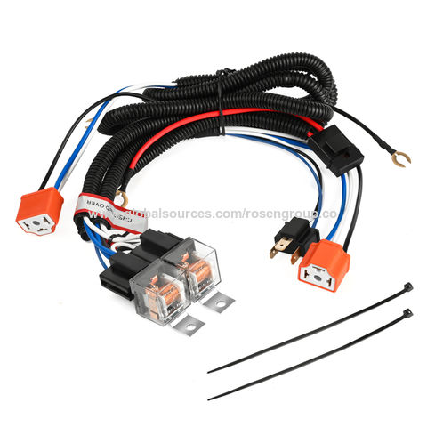 Headlight Harness H4 Headlight Relay wire Harness Kit for 7x6 5x7 H6054 ...