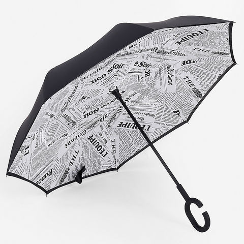 Upside Down Umbrella Double Layer Inside Out C Hands Free Inverted ...