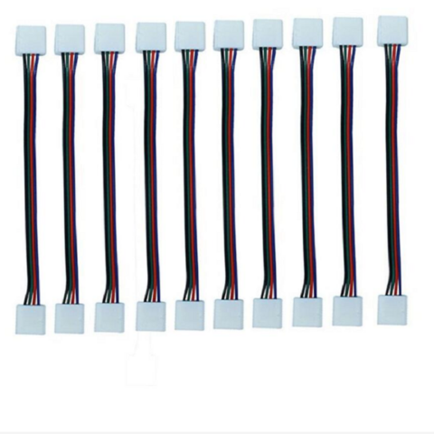 Push-in 5050 Led Strip Terminal - 10mm Wide 4-channel Solder-free ...