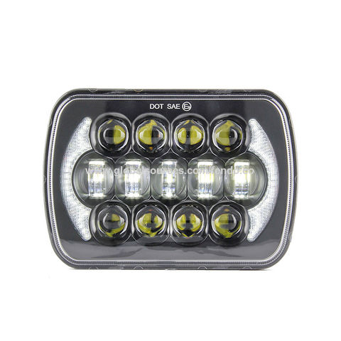 China Aluminum Square Led Motorcycle Projector Headlight For Jeep on ...