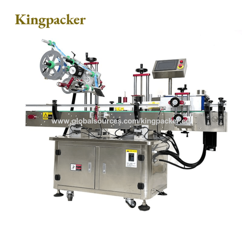 Buy Wholesale China Automatic Plane Round Bottle Double Head Labeling ...