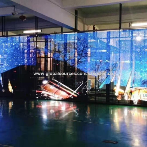 China P3.91 P7.8 P10.42 P15.6 Transparent LED screen for stage ...
