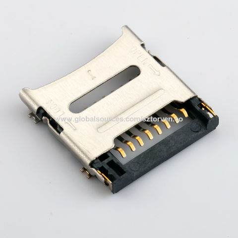 Buy Wholesale China Sim Card Connector T-flash Card Connector Hing Type ...