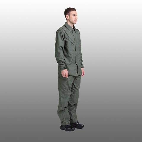 China Sage green flight suit inherently and permanently flame retardant ...