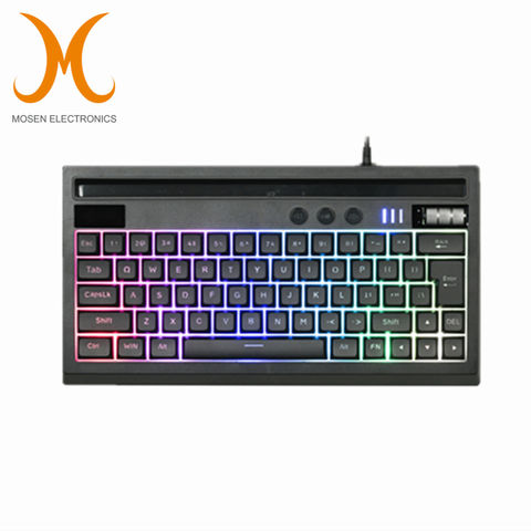China Wired membrane gaming keyboard ABS double injection keycaps ...