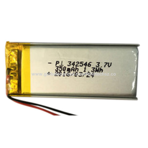 China 3.7V 350mAh full capacity Lithium polymer battery cell, 342546P ...