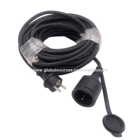 China CE/ GS/ VDE certificated standard grounding IP44 waterproof Schuko CEE7/7 extension cord ...