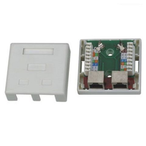 China Cat5e RJ45 Surface Jack Dual Port STP on Global Sources,Surface ...