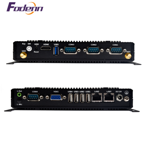 China Industrial fanless mini PC with Intel Celeron J1900 CPU and multi ...