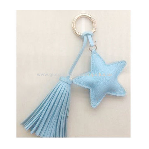 Buy Wholesale Hong Kong SAR Charm Pu Leather Star Keychain & Keychain ...