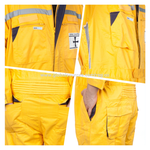 Buy Wholesale China Yellow 65%polyester 35%cotton Protective Safety ...