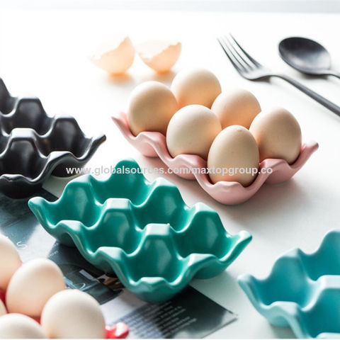 Buy Wholesale China Newest Design Pure Color Ceramic Egg Trays Can ...