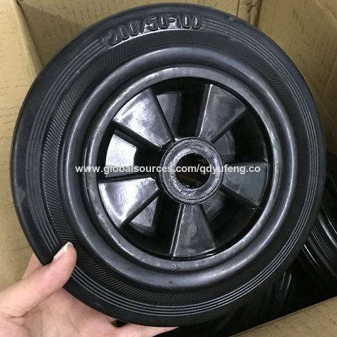 8 inch Solid caster Rubber Wheel for Garbage Can Dust Waste Trash ...