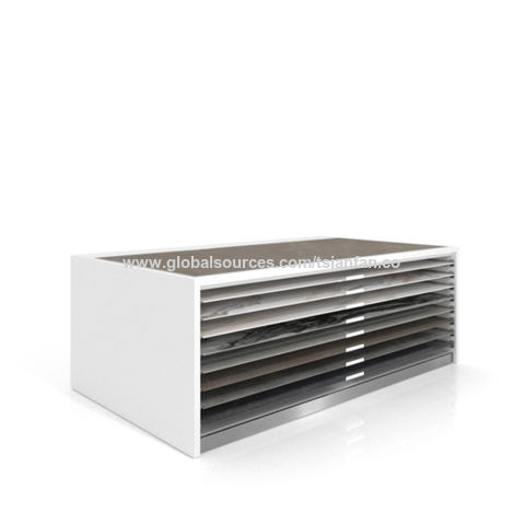 Drawer Type Cabinet Stone Sample Display Stand Push-Pull Boards Rack ...