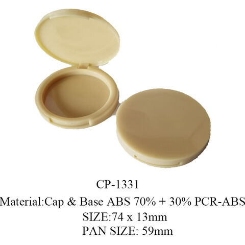 New PCR ABS Plastic Empty Compact Powder Case Packaging Container with ...