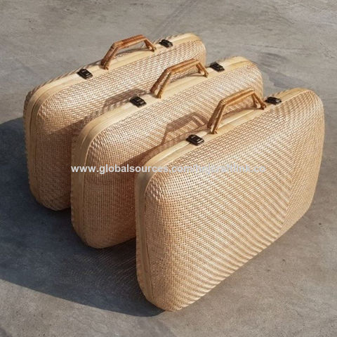 Buy Wholesale Vietnam Hand Wicker Sustainable Rattan Suitcase - Craft Suitecase Basket Made In ...