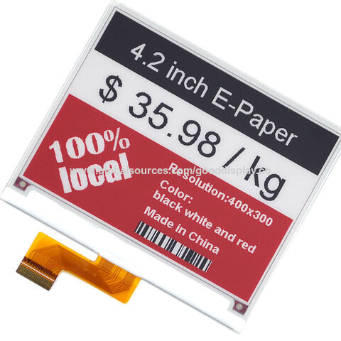 4.2 inch Color E Ink ePaper LCD display low power for ESL, price label ...