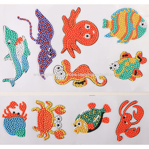 Yiwu Roundsail deep sea fishes DIY diamond stickers set kids diy toys ...