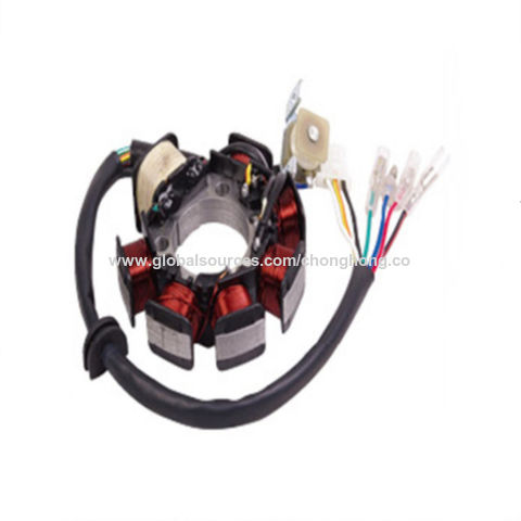 Motorcycle Magneto Stator Coil JS110 half wave (7 lines) white sensor ...