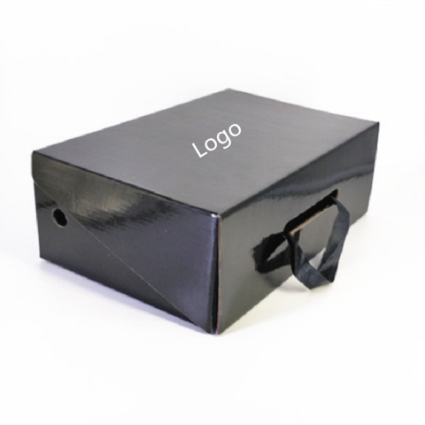 Buy Wholesale China Black Shoe Packing Box Folding Cardboard Corrugated ...