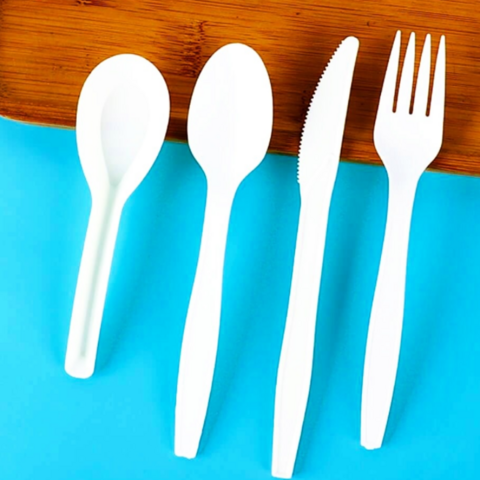 Buy Wholesale China Biodegradable Natural Bamboo Astm D6400 En13432 Biodegradable Pla Cutlery ...