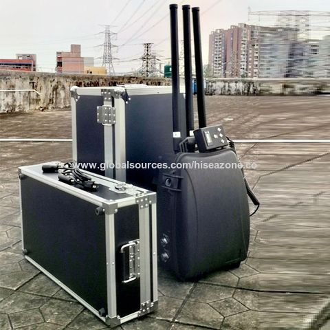 Portable manpack drone jammer, UAV built-in battery, GPS, 2.4G, 5.8G ...