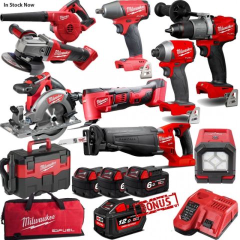 Milwaukee 2695-15 M18 2896-26 M18 Cordless Combo Tools Kits, Milwaukee ...