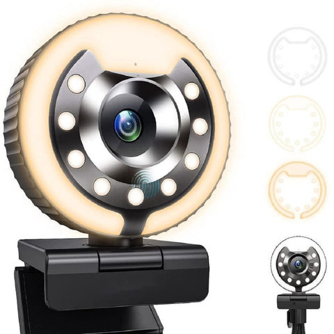 Touch switch plating ring PC camera True 1080P resolution with metal ...
