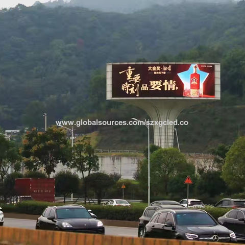 P5 advertising led TV screen high speed road free standing installation ...