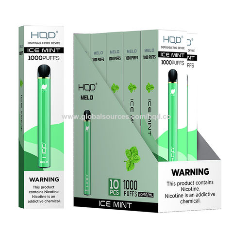 China Original HQD Melo 1000 Puff disposable vape Kit 6% Nicotine Melo ...