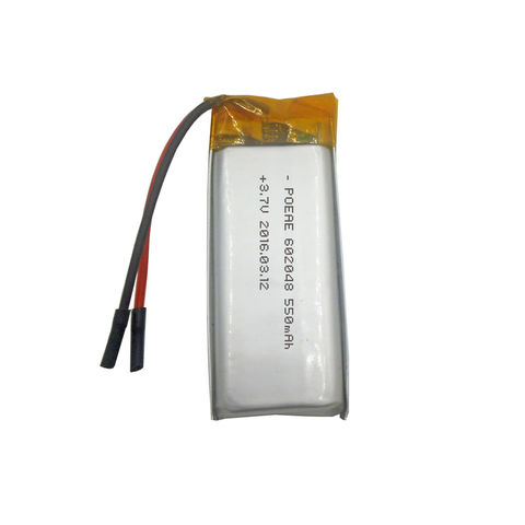 China 6mm thickness series 602048 3.7v 550mah rechargeable lithium ...