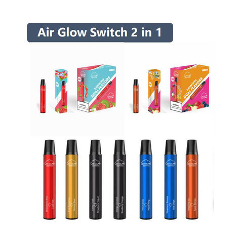 Factory Wholesale Dual Flavors 2400 Puffs Air Glow Switch 2-in-1 E ...