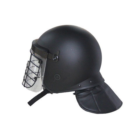 Flat visor steel grid web police military riot control flame stab ...