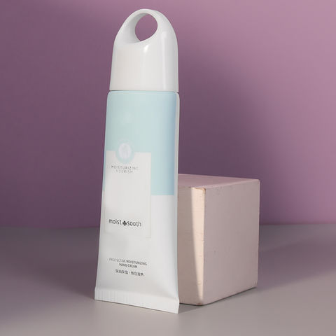 China 70ml Plastic Soft Cream Tube Flat Oval Shape With Hanging Hook ...