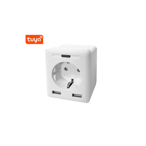 China Wifi Socket EU Standard Smart Socket with 2USB Ports Wall Outlet ...