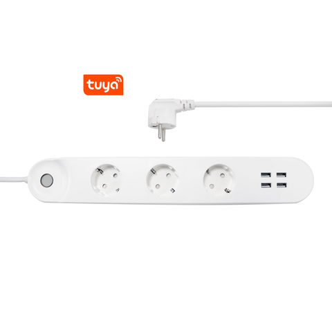 Remote Control Smart Power Strip EU Standard 3 Sockets & 4 USB, smart ...