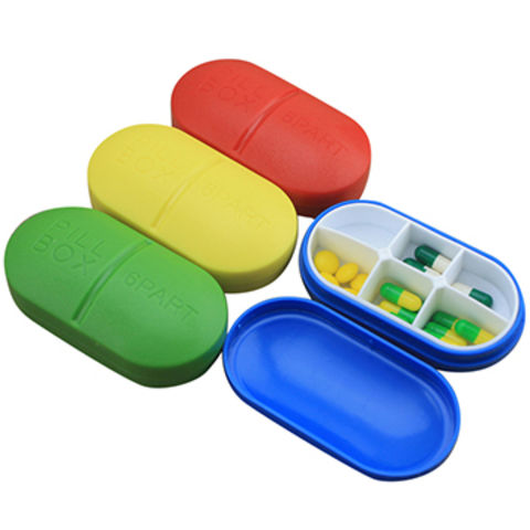 China Clear plastic pillbox, available in various colors, OEM, made of ...