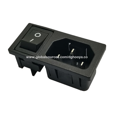 China AC Power Sockets Rating: 10A, 125/250V AC Contact resistance ...